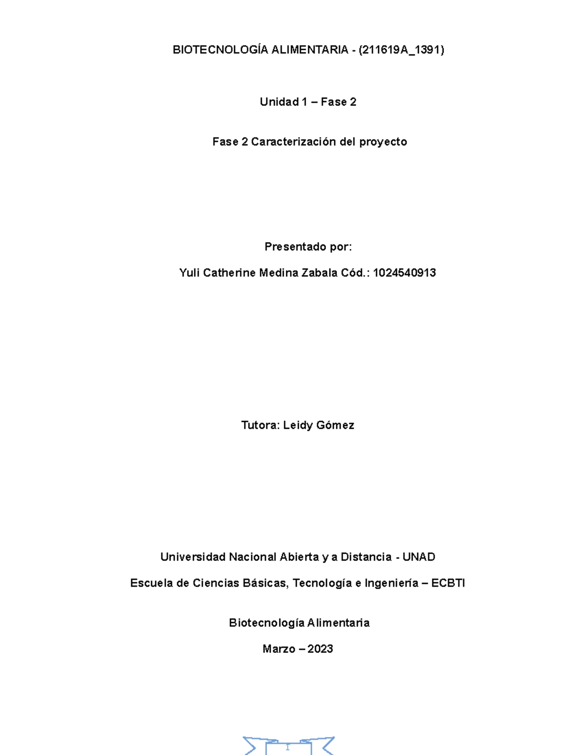 Yuli Medina Fase 2 entregas Caracterización del proyecto - Unidad 1 ...