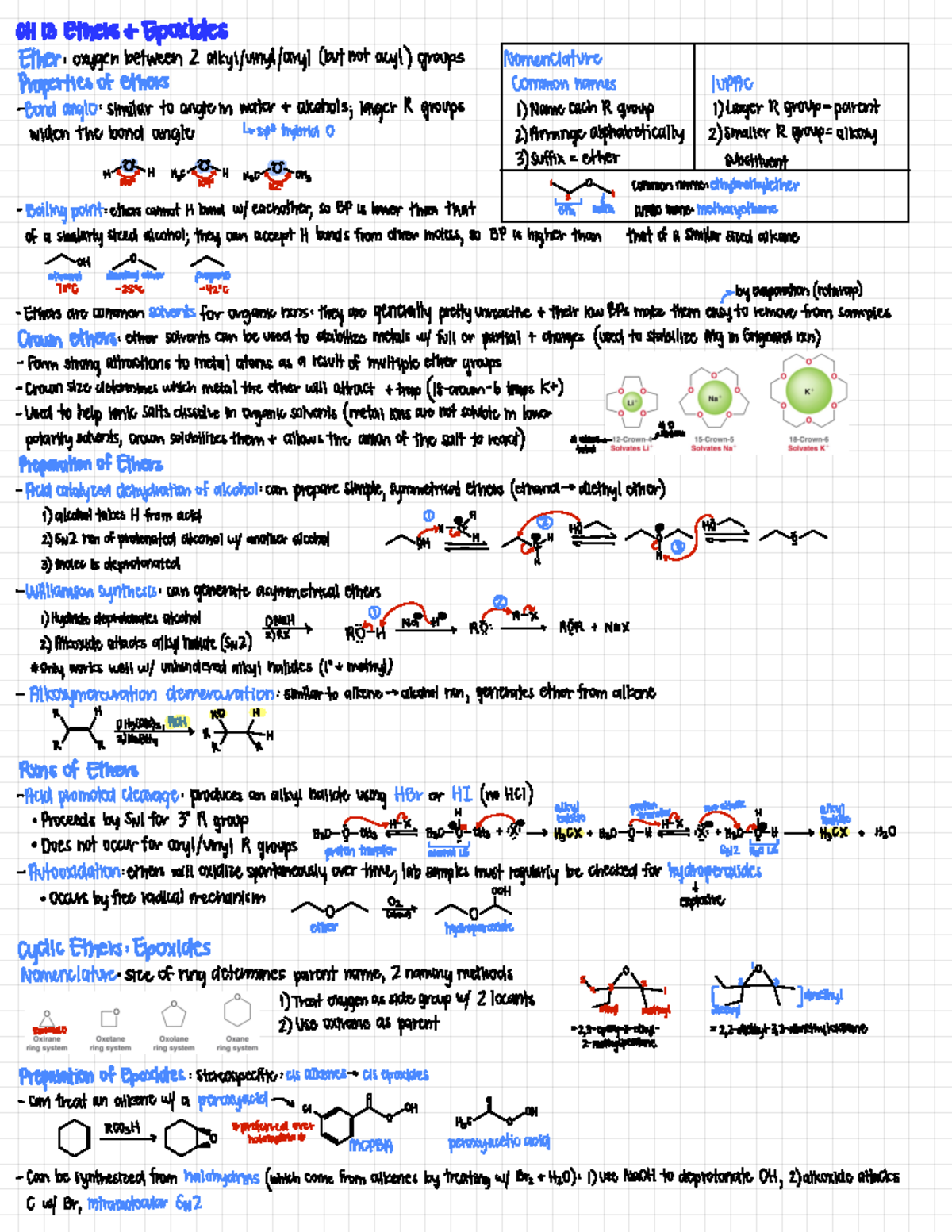 Ch 13 ethers and epoxides - CH13 Ethers & Epoxides Ether:oxygen between ...