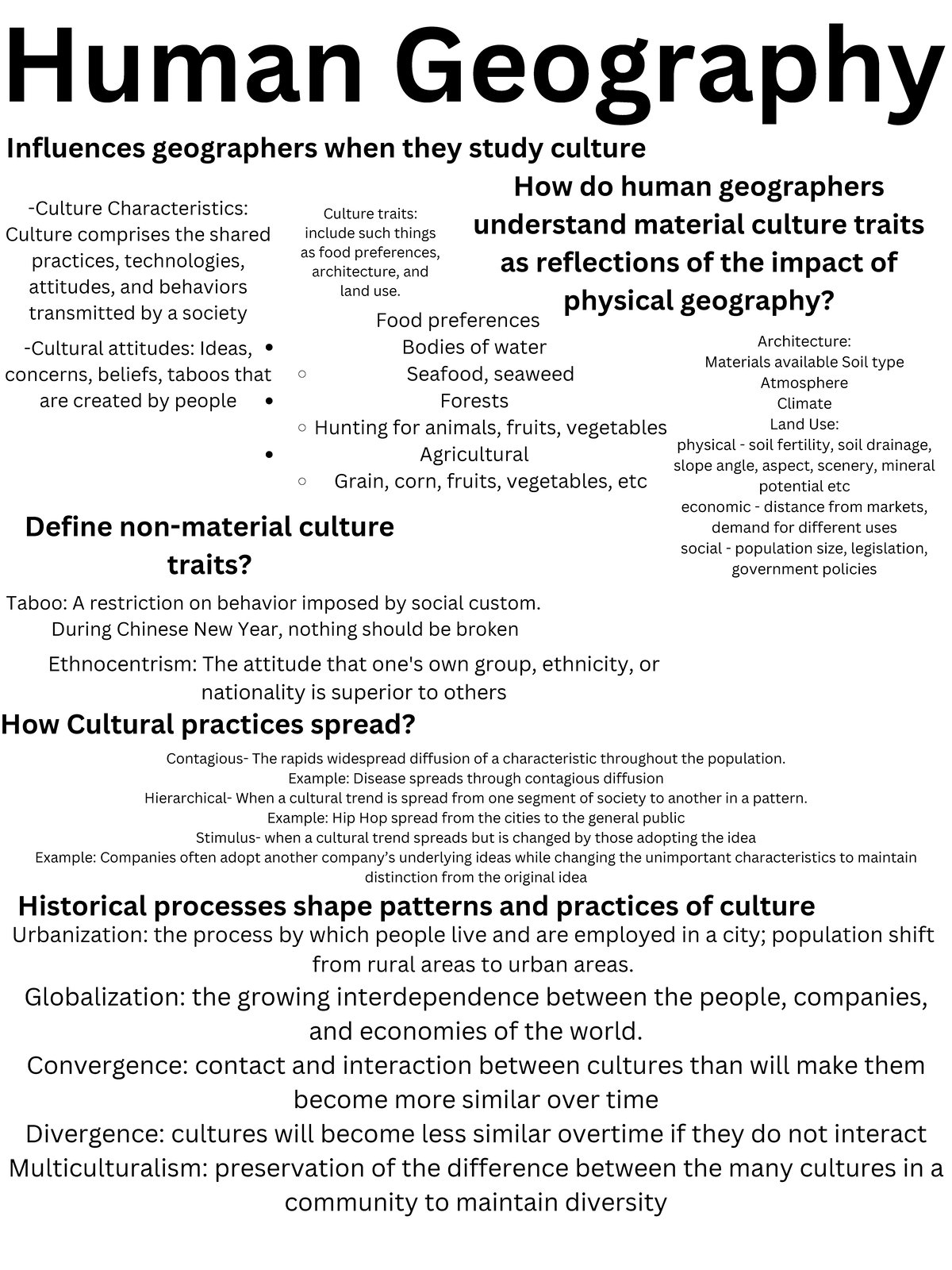 Human Geography - Human Geography Influences geographers when they ...