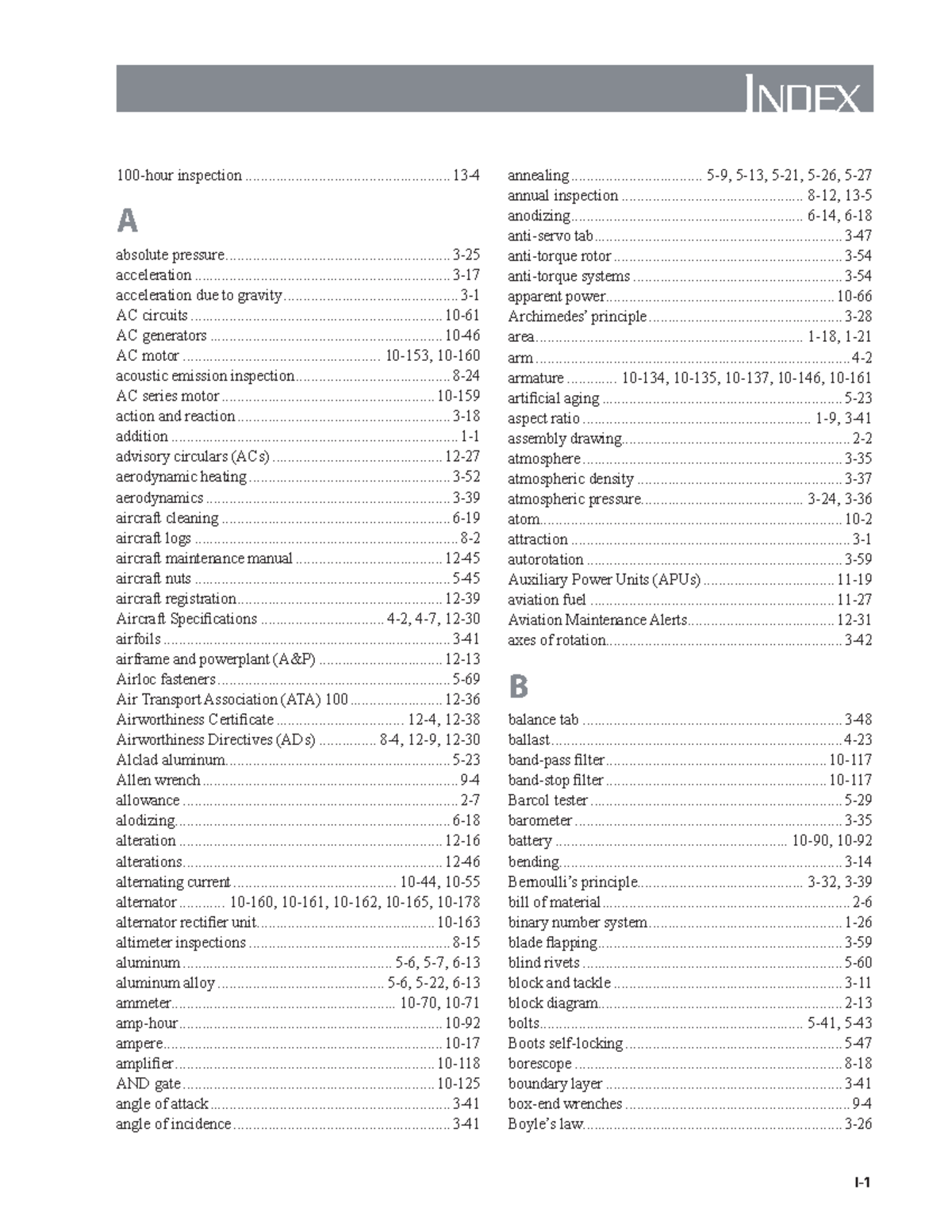 FAA-8083-30 Index - manual de aeronave - Index - Studocu
