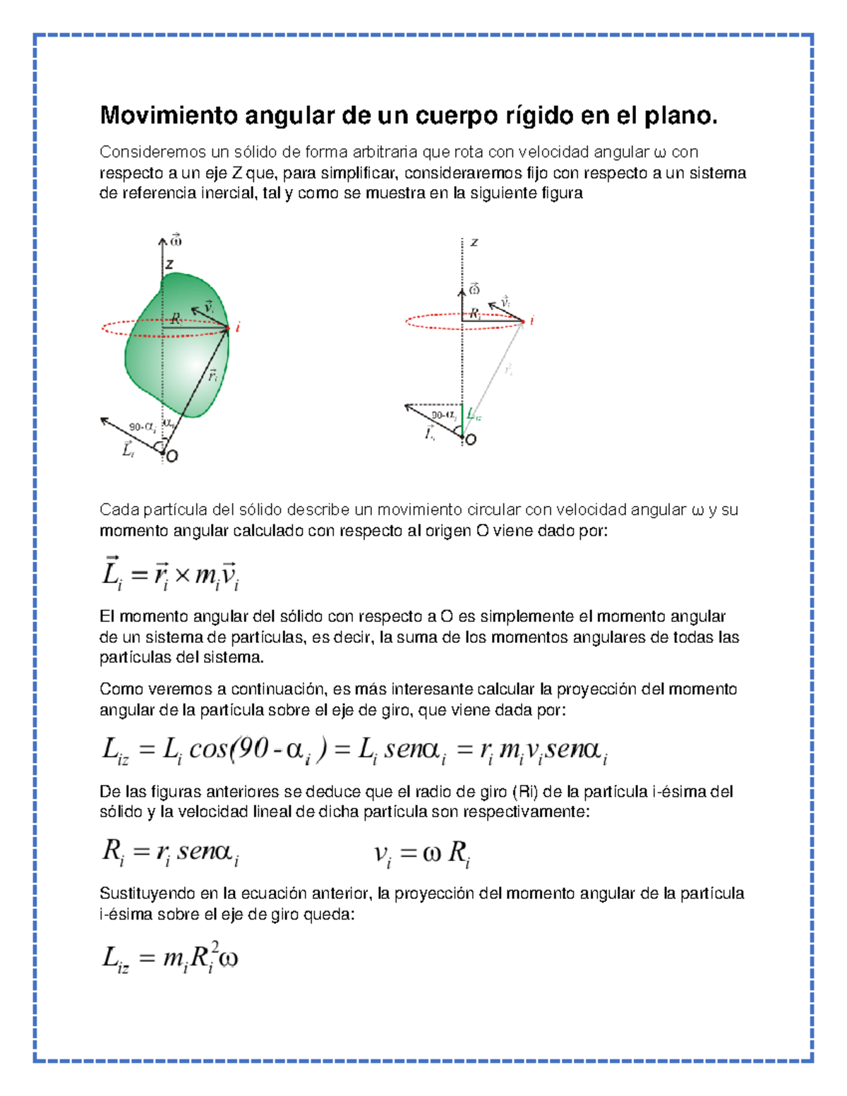 Dinamica U4 parte 2 - Resumen Unidad 4 - Movimiento angular de un ...