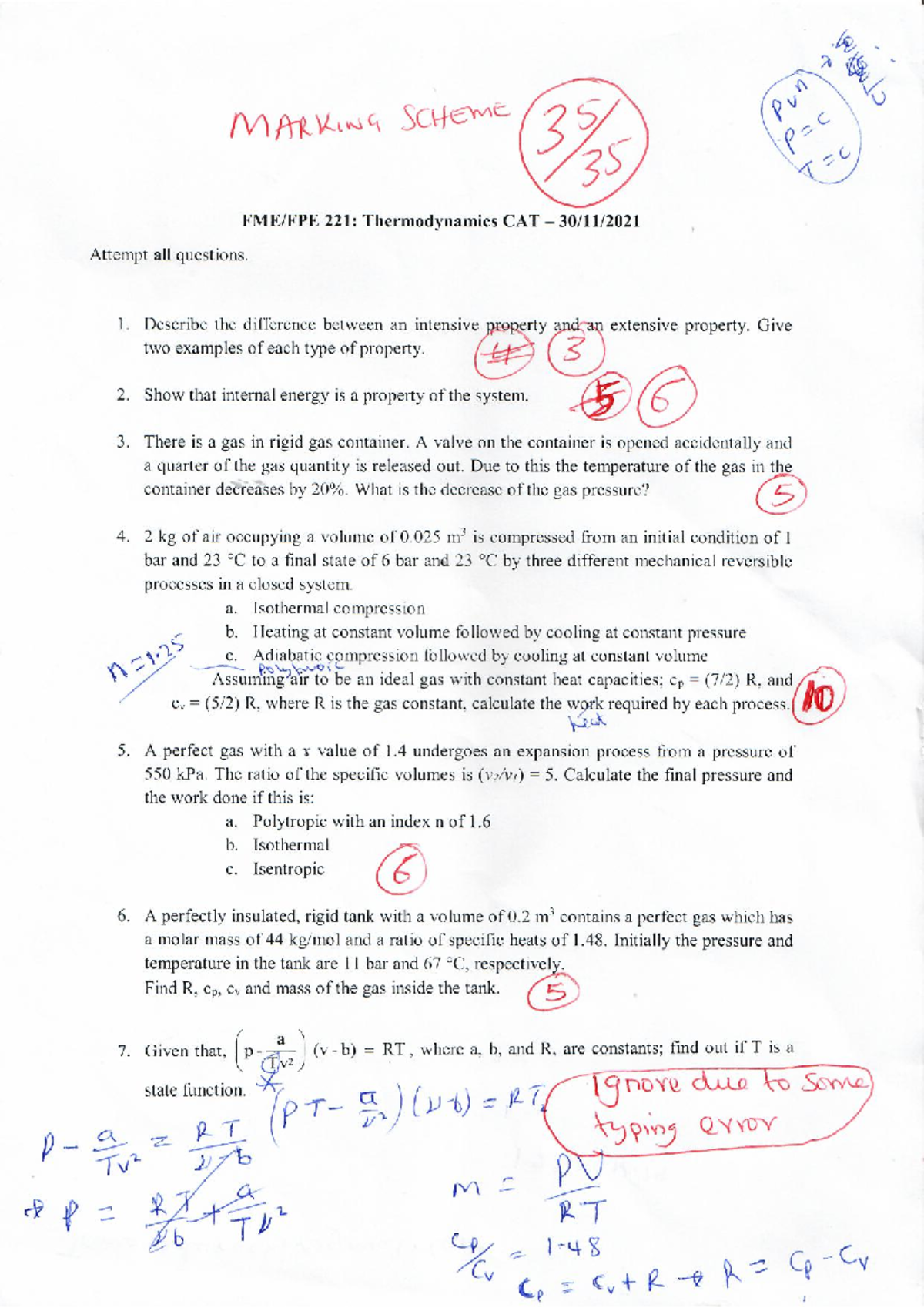 FME-FPE 221 Cat marksheet Dec 2021 - Solid Mechanics - Studocu