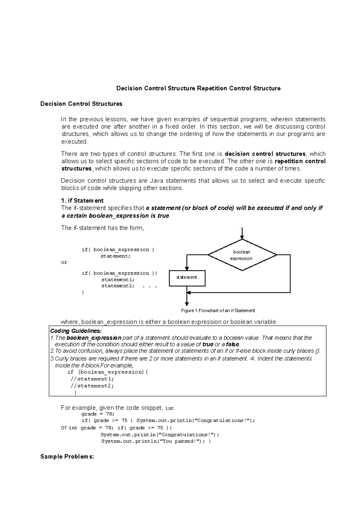 Decision Control Structure Repetition Control Structure - In this section, we will be discussing ...