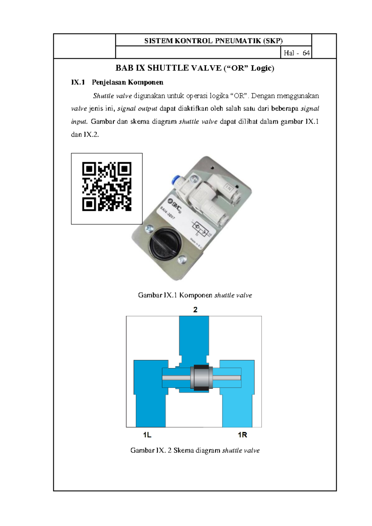 Modul SKP 11 - Shuttle Value - Hal - 64 BAB IX SHUTTLE VALVE (“OR ...
