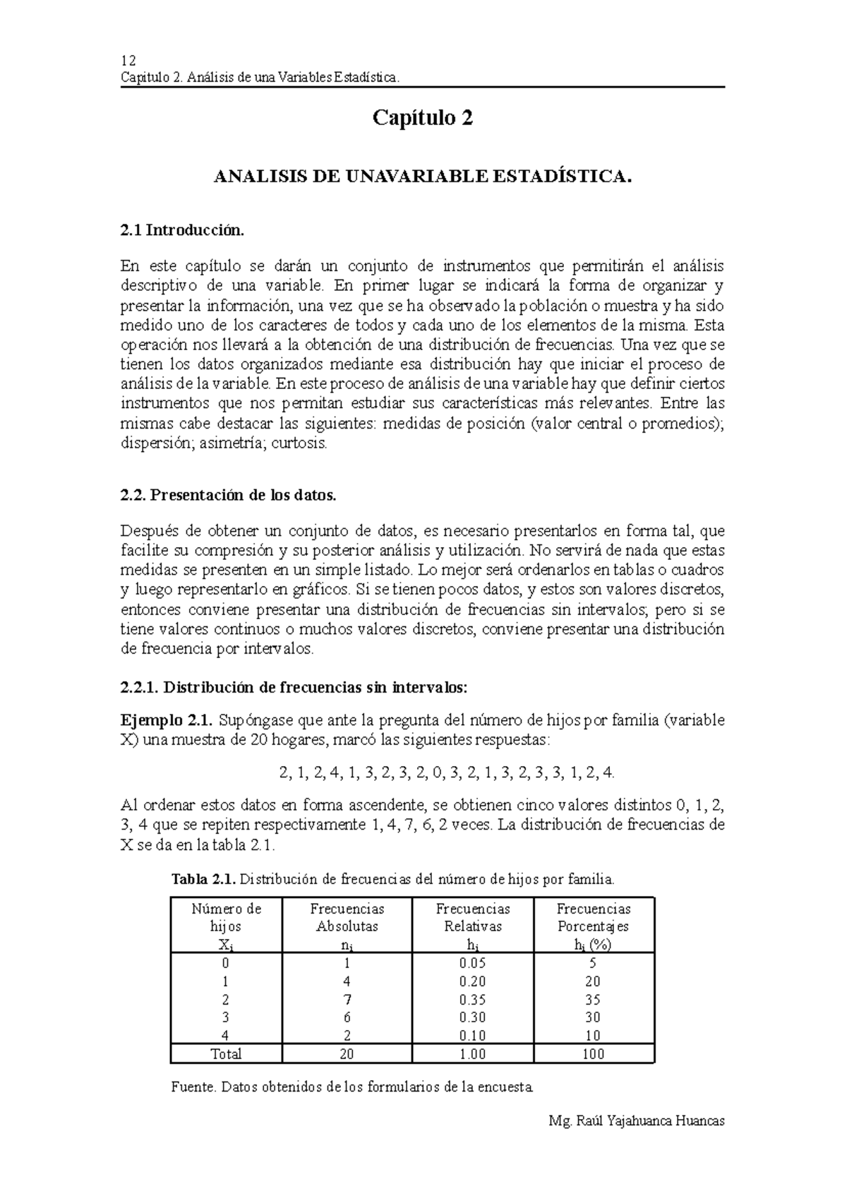 Cap-tulo 2. Analisis de una variable estadisticas (1) - Capitulo 2. Análisis de una Variables ...