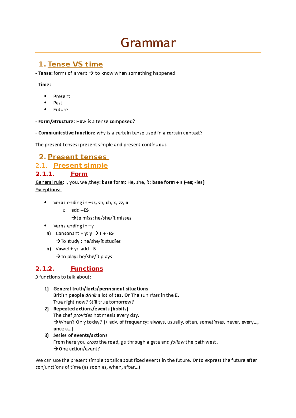 Grammar-summary-2 - Summary of the grammar you need to know for the ...