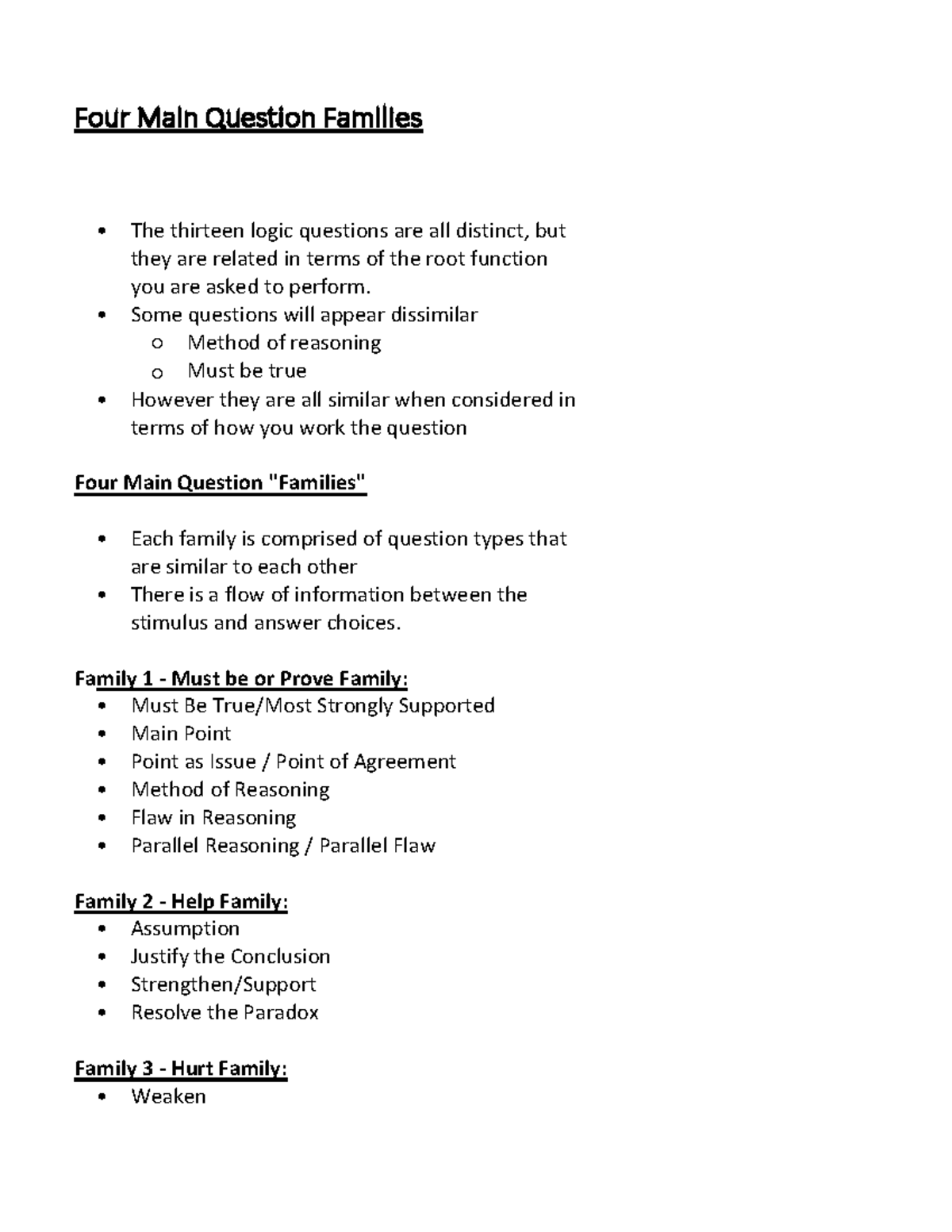 Logical Reasoning: Four Main Question Families - The thirteen logic ...