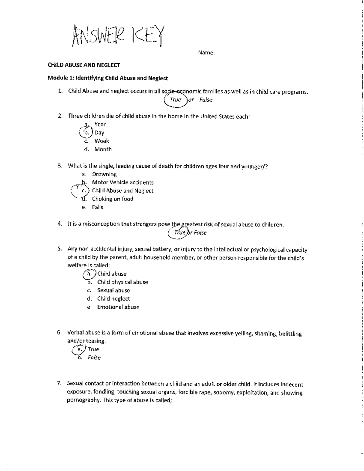 CAAN Answer Key 1 - notes - ENC1102 - Studocu