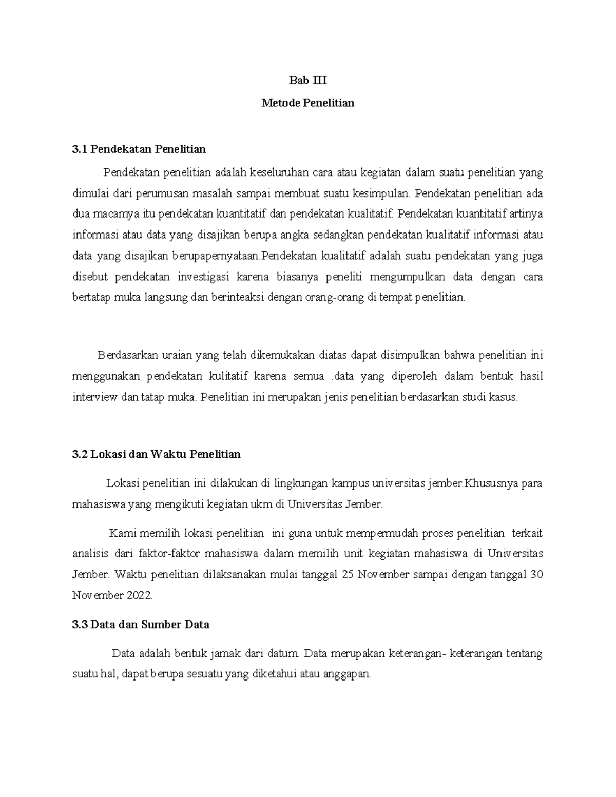 Bab III Proposal Penelitian - Bab III Metode Penelitian 3 Pendekatan Penelitian Pendekatan - Studocu