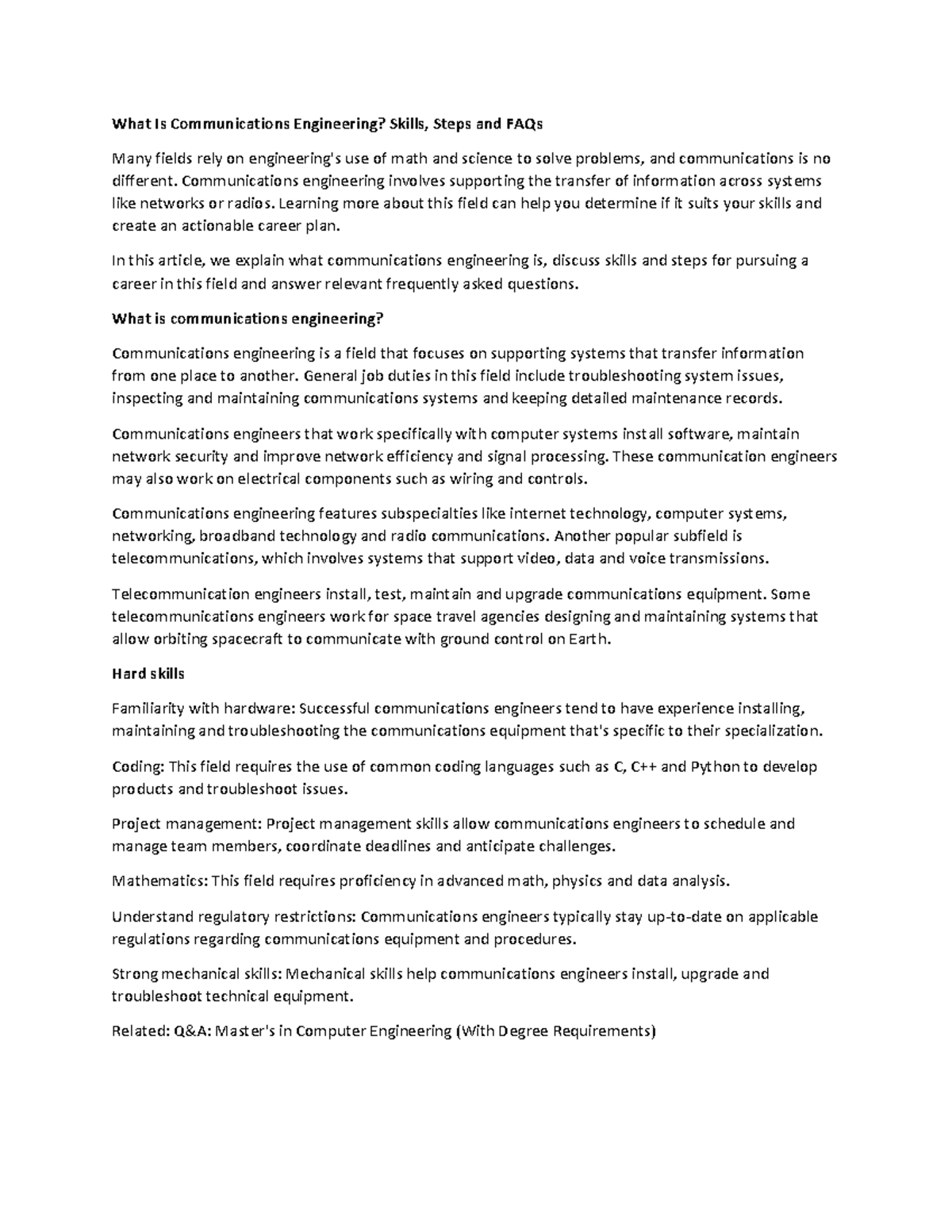 What Is Communications Engineering - Communications engineering ...