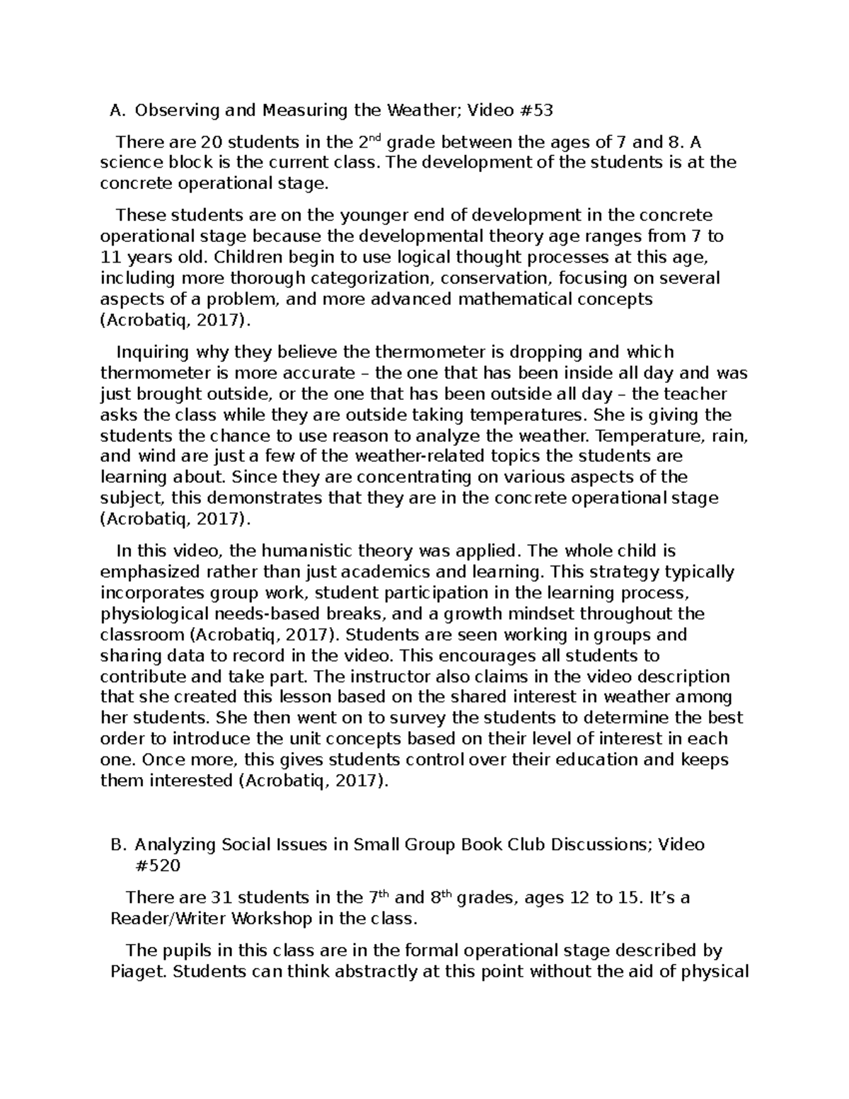 D094 Task 1 Assessment - Notes - A. Observing and Measuring the Weather ...