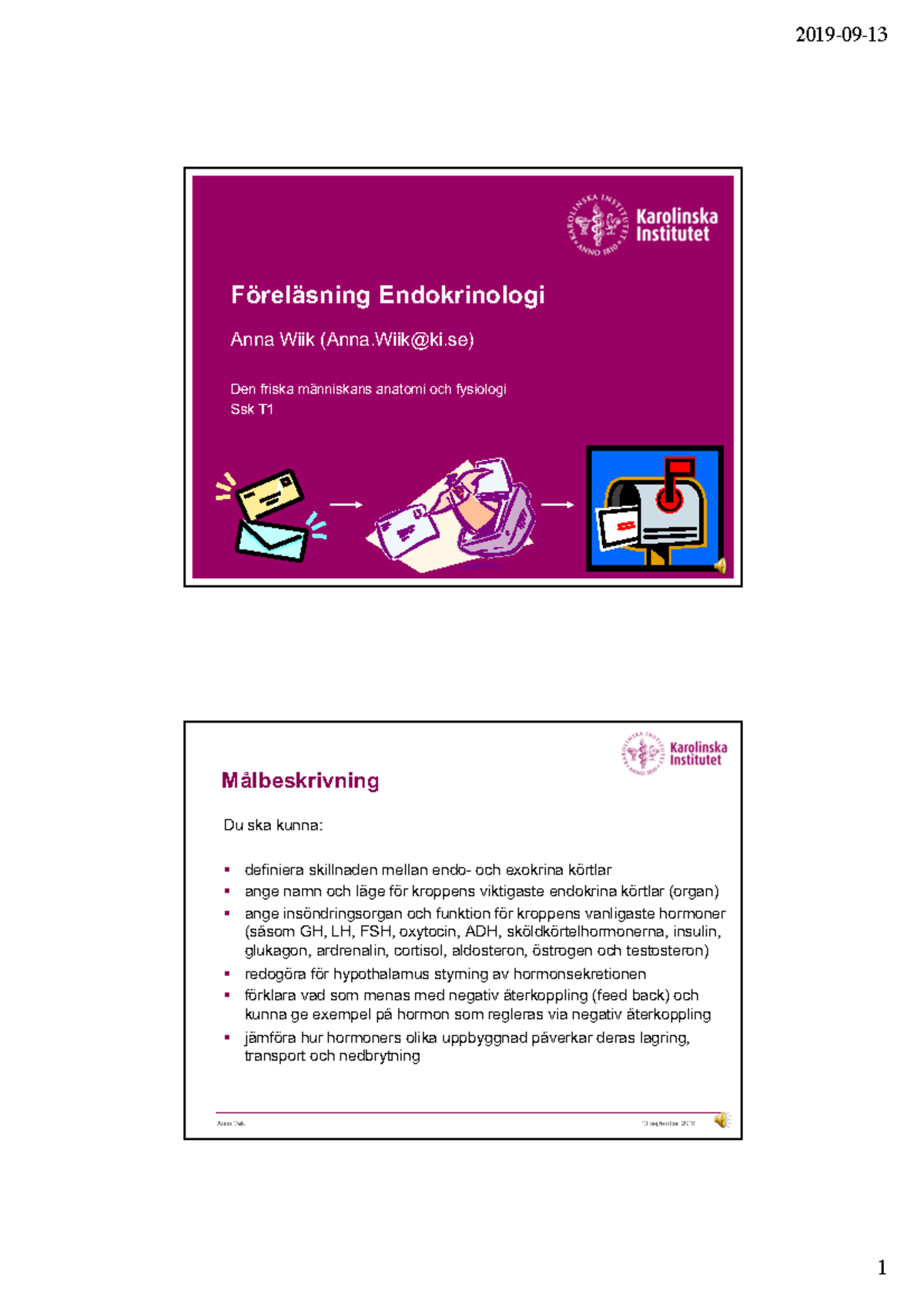 Endokrinologi Hand-outs - Föreläsning Endokrinologi Anna Wiik (Anna@ki ...