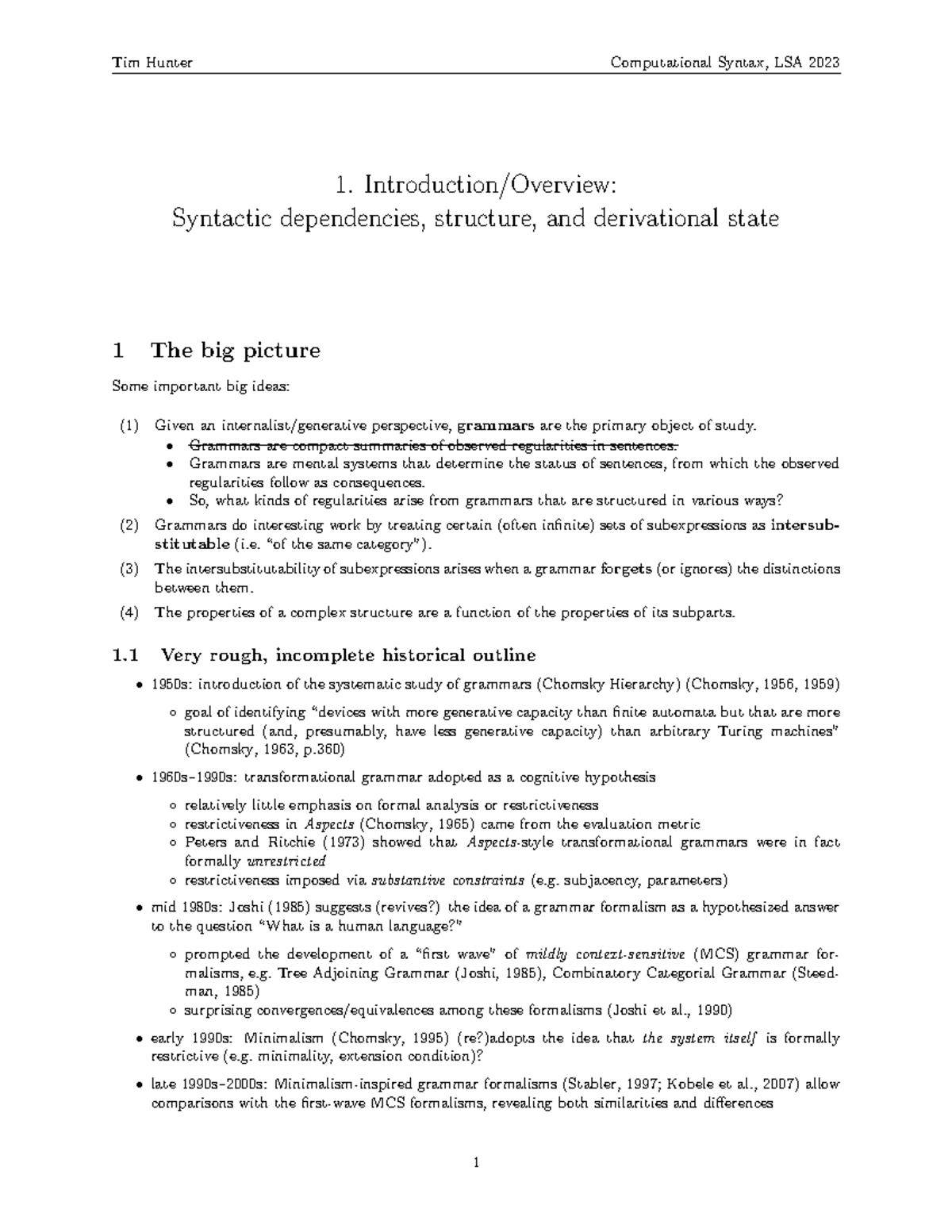 01-intro - appliedinguistics - 1. Introduction/Overview: Syntactic dependencies, structure, and ...