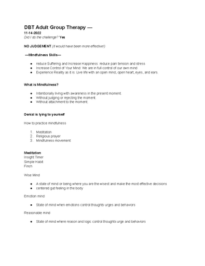 Untitled document-2 - How to be respectful in DBT groups - — General ...