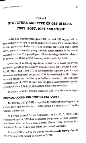 Place of supply - This material is about the chapter 1 introduction of ...
