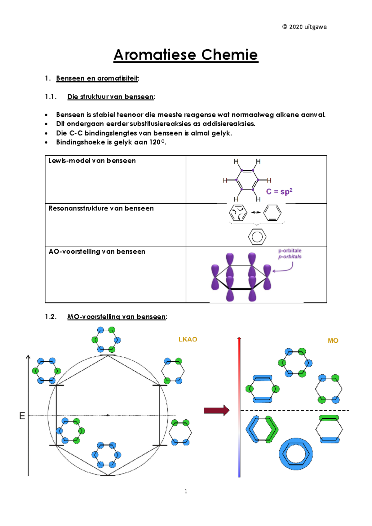 Leereenheid 3 - Aromatiese Chemie - Aromatiese Chemie Benseen en ...