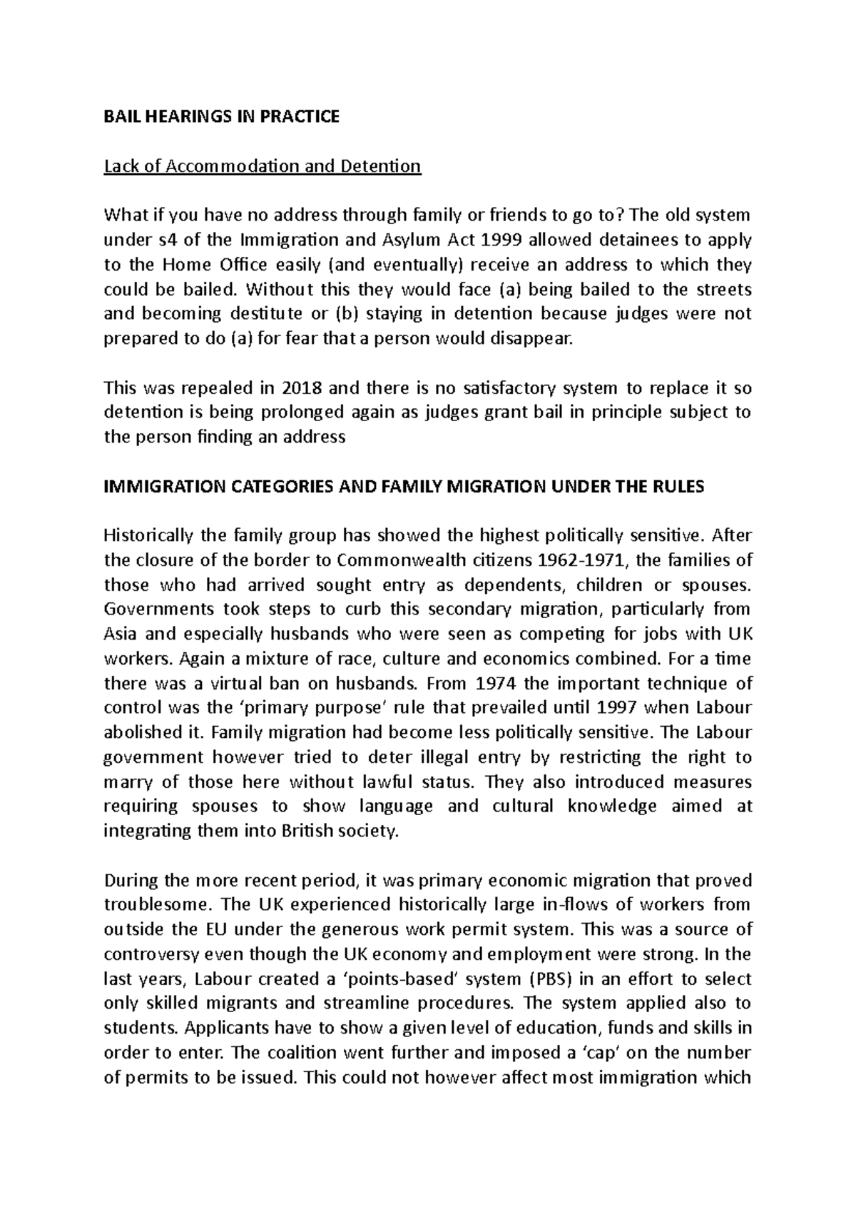 BAIL Hearings IN Practice - BAIL HEARINGS IN PRACTICE Lack of ...