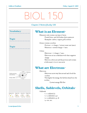 Biol 152 Module 2 - Addison Cheatham - BIOL 152 Module Two INSTRUCTOR ...
