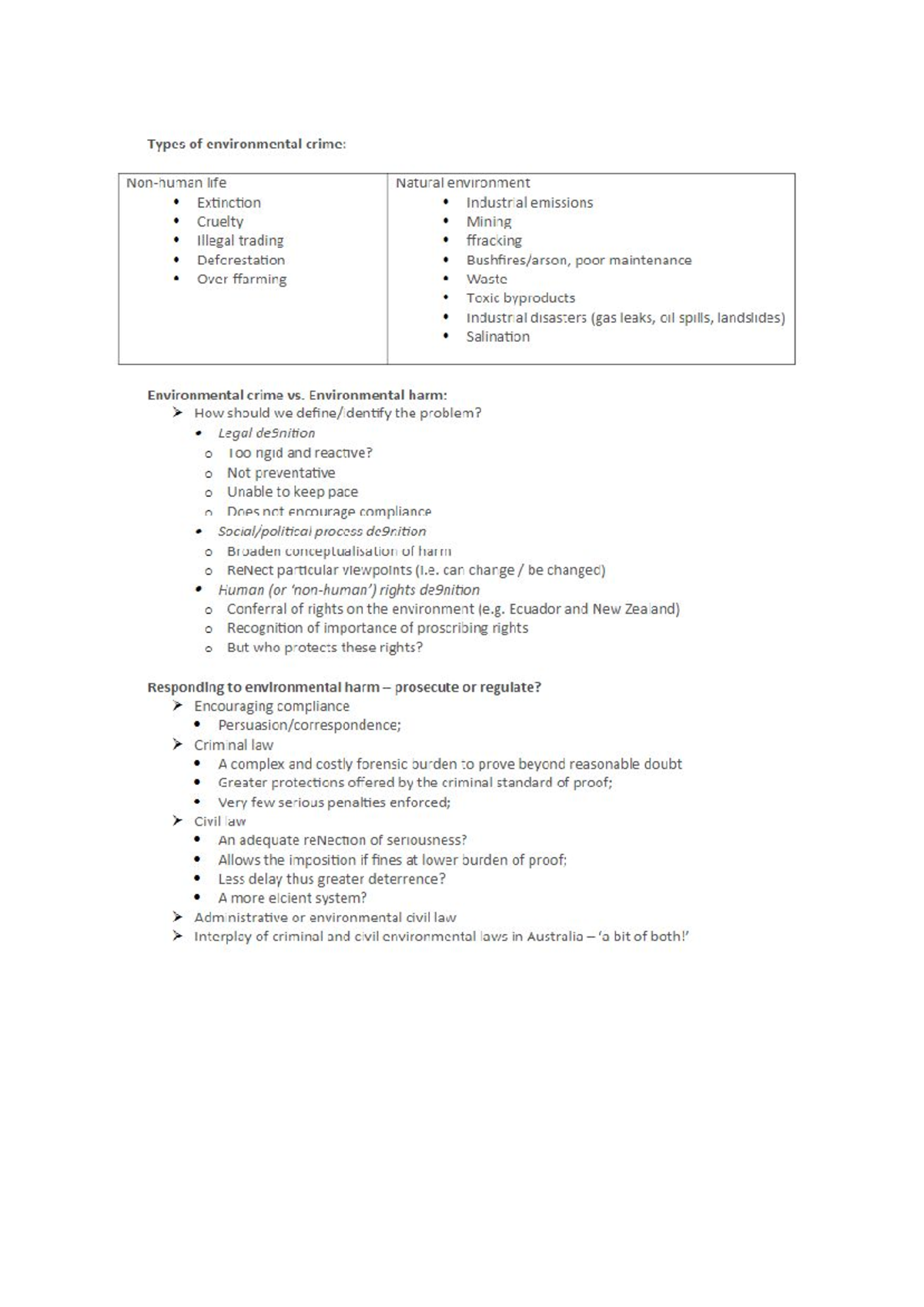 Crime Notes - ACR101 - Studocu