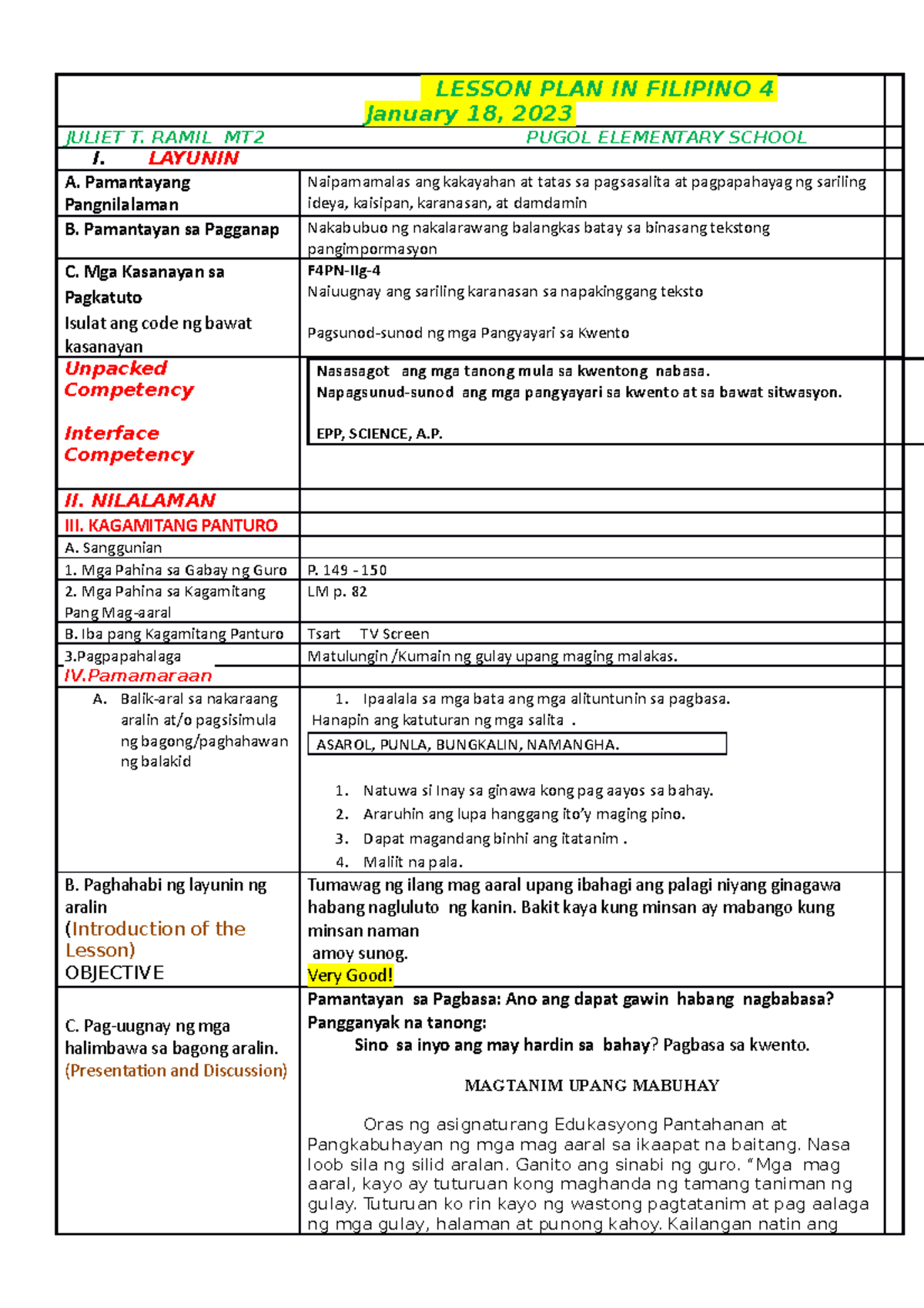 Dem-FIL 4Q2w7 - Copy - COPY - LESSON PLAN IN FILIPINO 4 January 18 ...