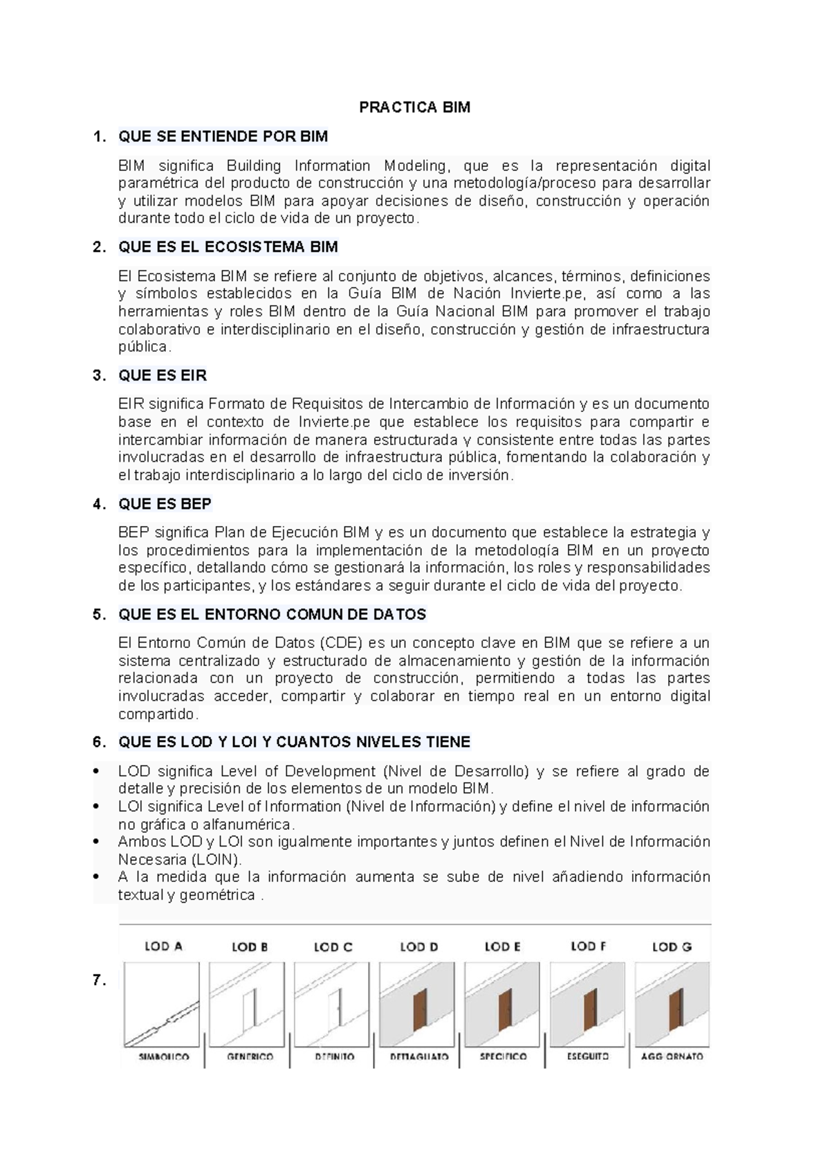 BIM Resumen - PRACTICA BIM 1. QUE SE ENTIENDE POR BIM BIM significa ...