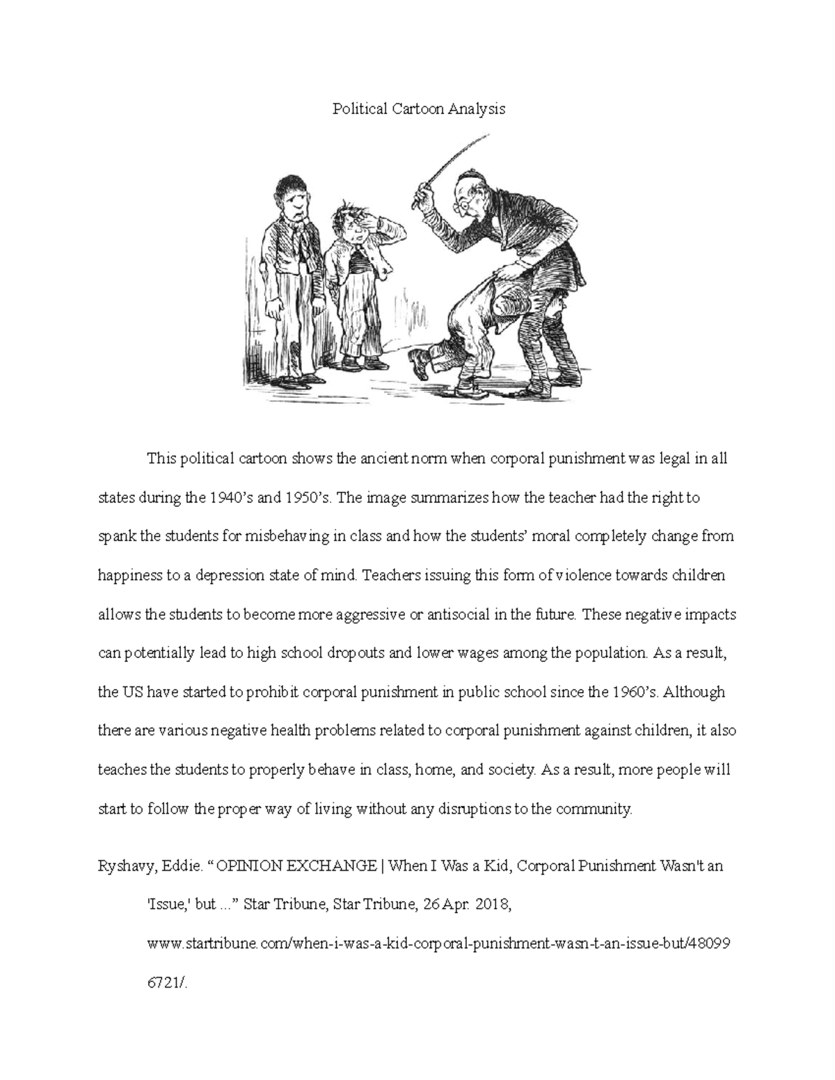 Political Cartoon Analysis - BIOL 1104 - UGA - Studocu