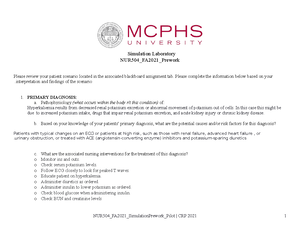 Lisa Rae sim lab prework - Simulation Laboratory NUR504_FA2021_Prework ...