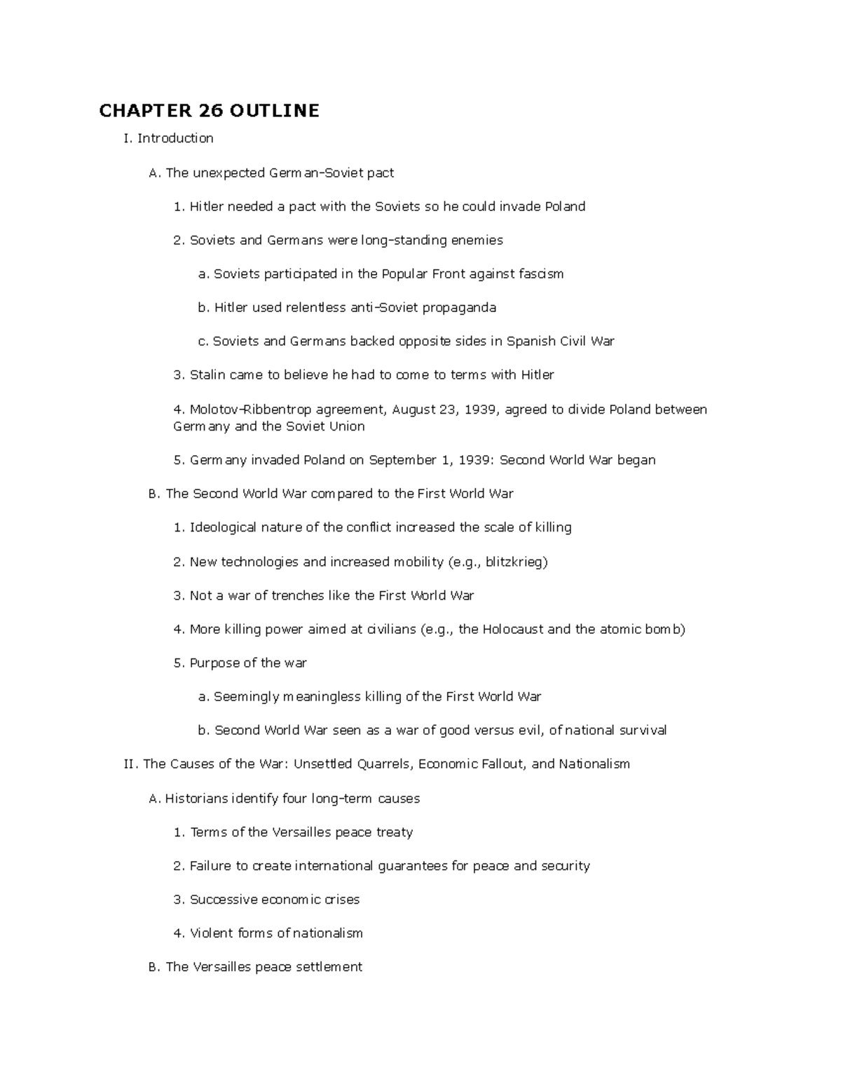 Chapter 26 Outline - CHAPTER 26 OUTLINE I. Introduction A. The ...