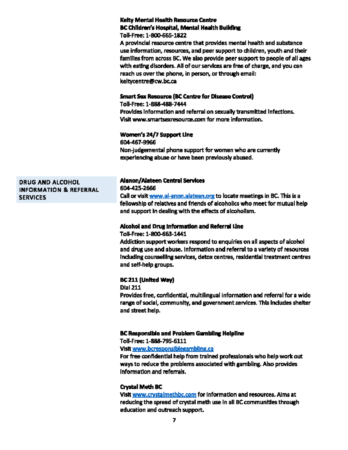 8 - his Resource Manual outlines key services and supports that are ...