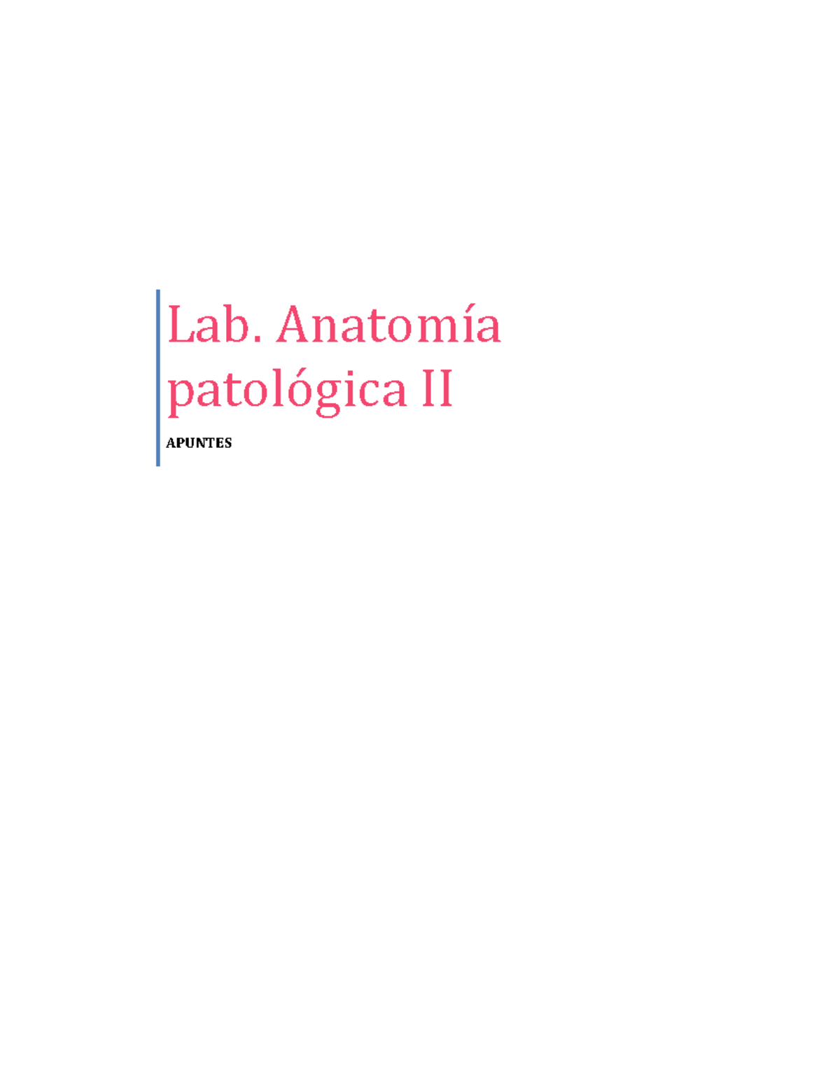 Laboratorio de anatomia patologica II - Lab. Anatomía patológica II ...