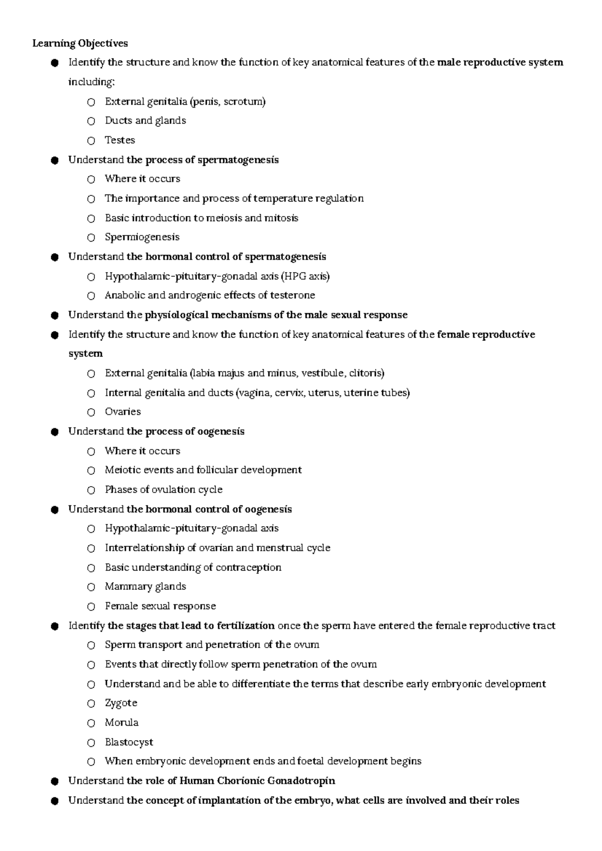 Module 6 Reproductive System - Learning Objectives Identify the ...