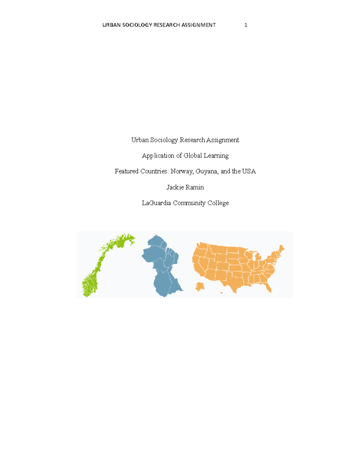 Urban Sociology Research Project - Urban Sociology Research Assignment ...