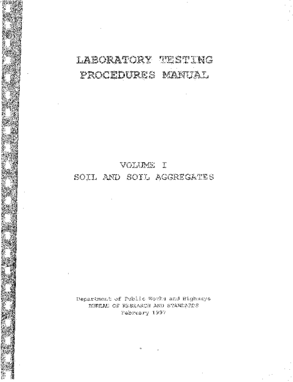 Volume I (Soil and Soil Aggregates) - Civil Engineering - Studocu