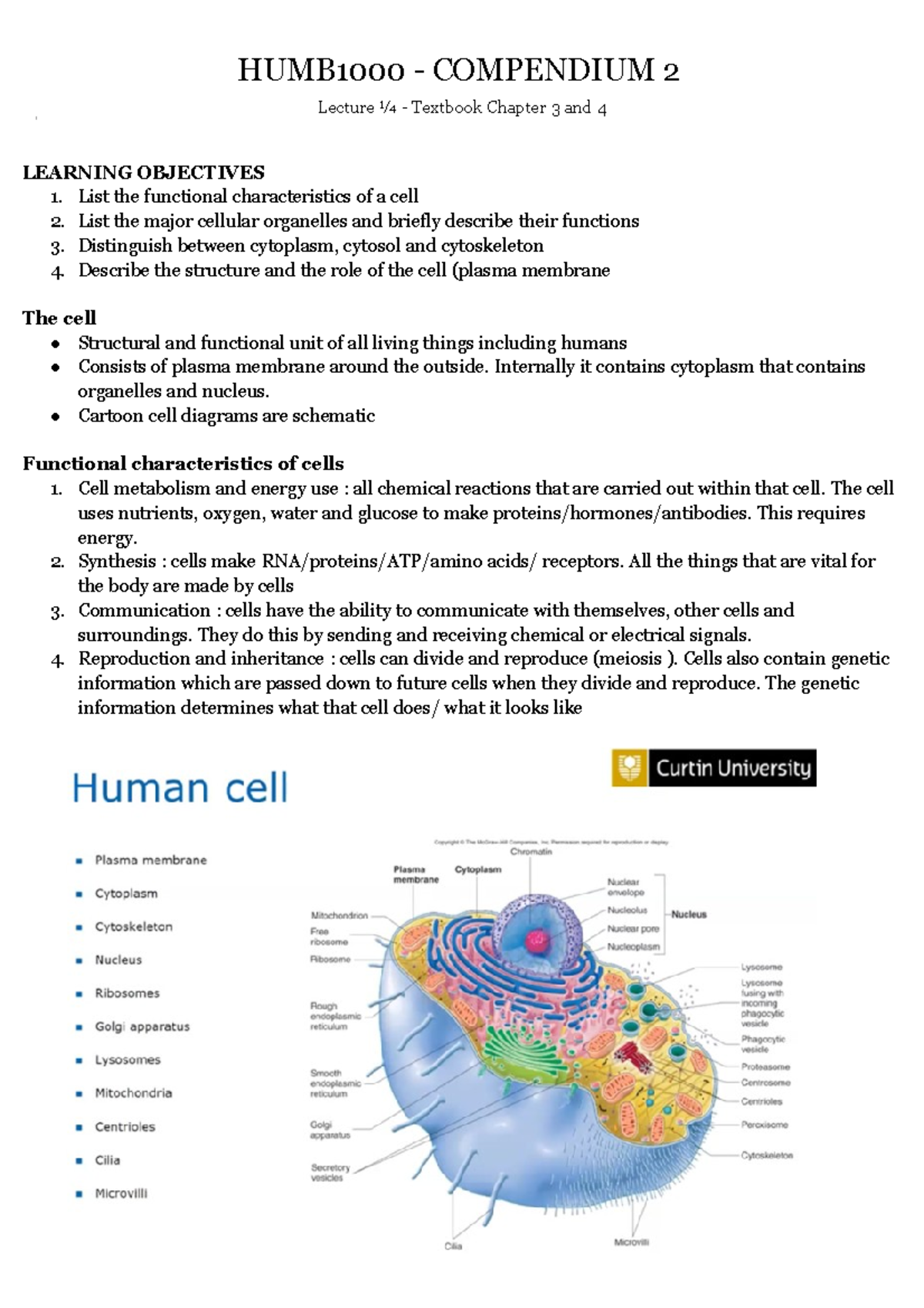 HUMB1000 - Compendium 2 - HUMB1000 - COMPENDIUM 2 Lecture ¼ - Textbook Chapter 3 and 4 LEARNING ...