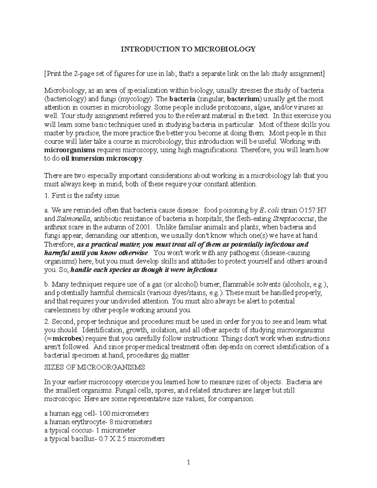 Lab 9 - Intro To Microbiology (Supplemental) - INTRODUCTION TO ...