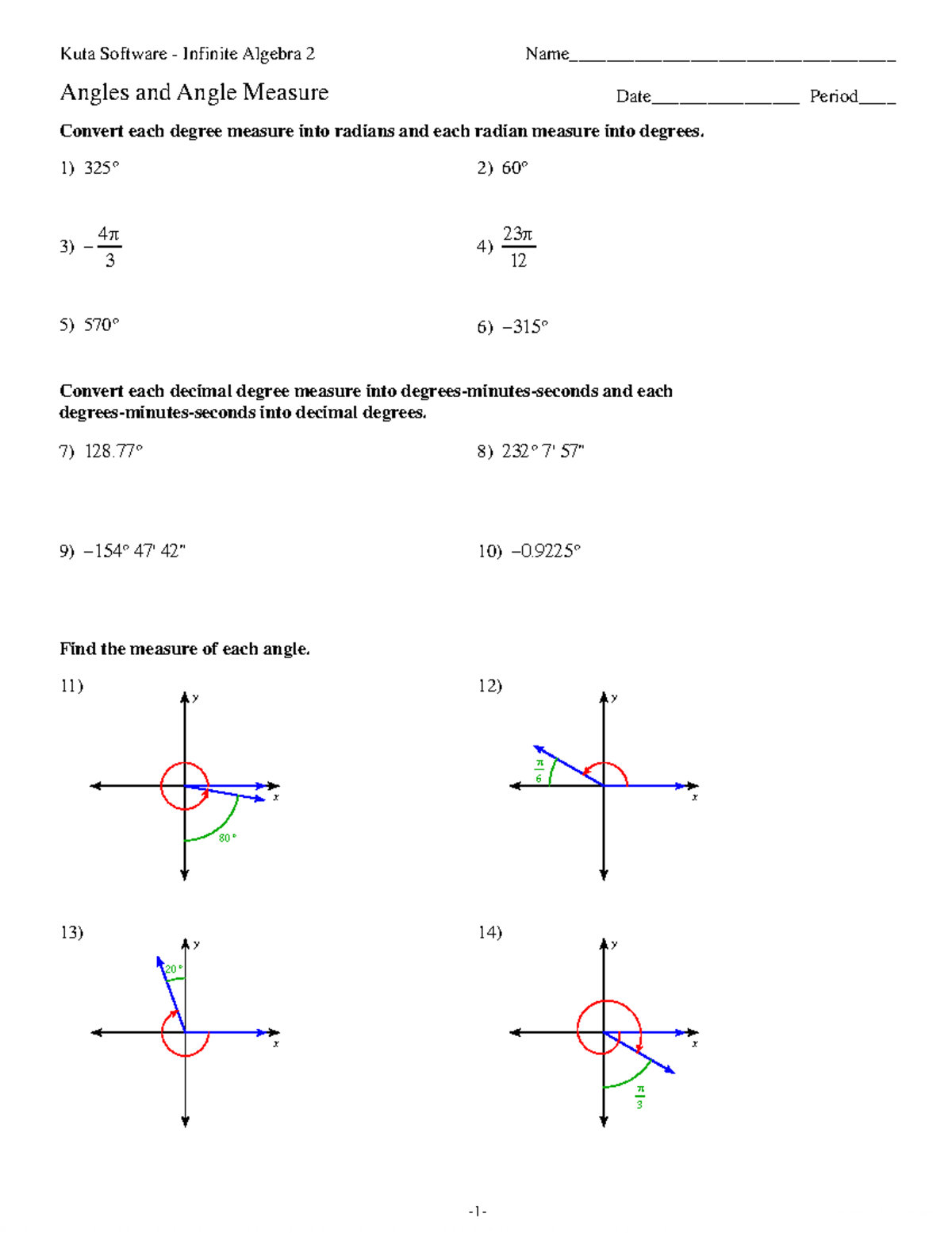Angles and Angle Measure - ©O Q2F0d1z5o HKlu[t[a\ YSvozfctKwTakrueT ...