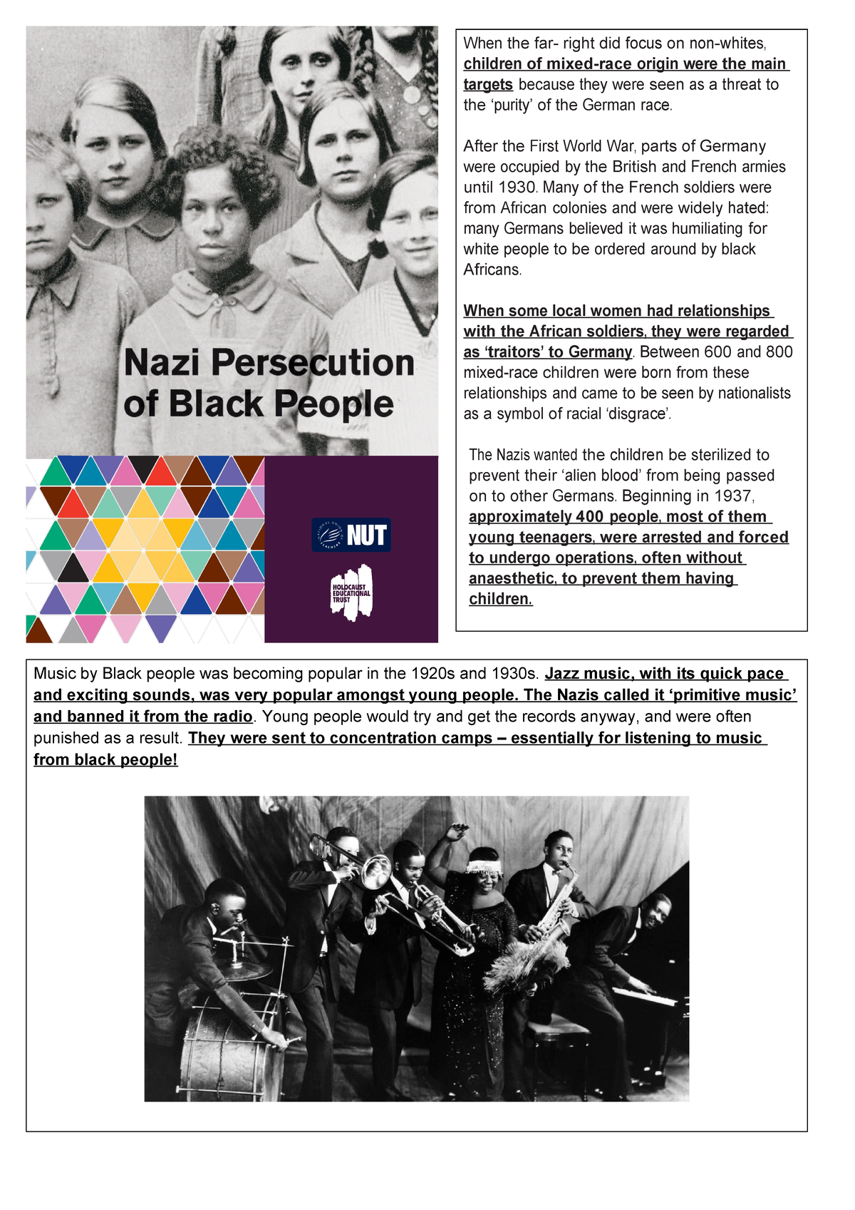 Persecution of others differentiated - When the far- right did focus on ...