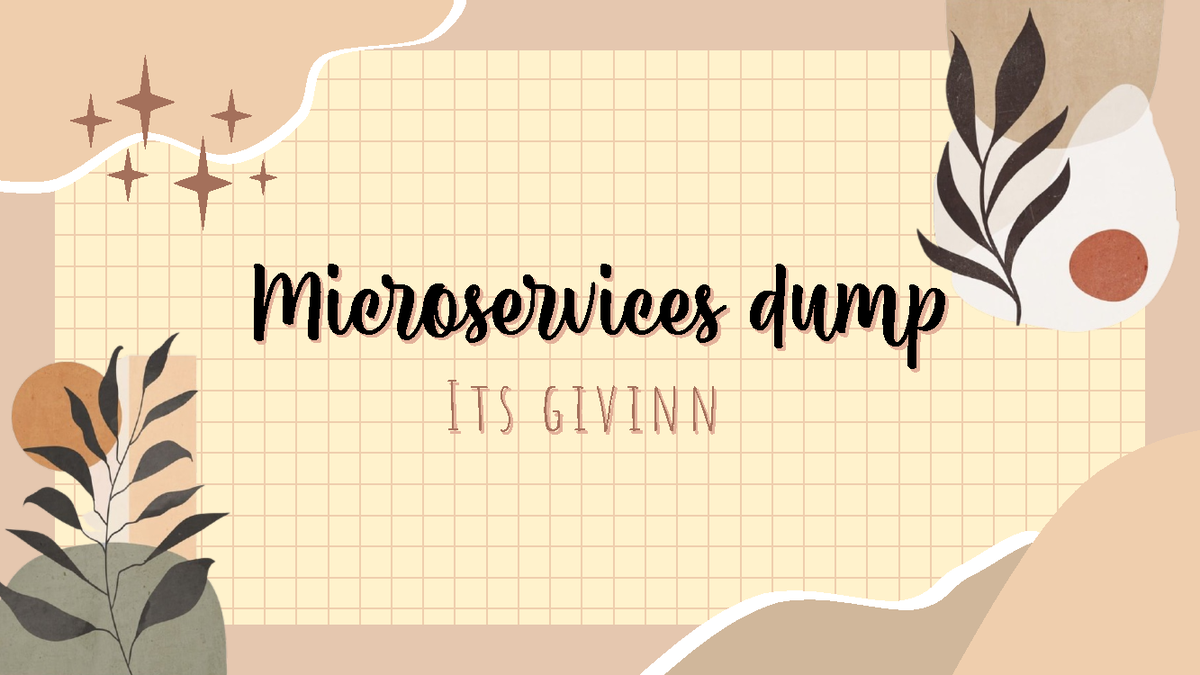 Microservices ppt - Cheat sheet for micro services, not exhaustive list ...