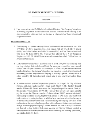 Opposing Set Aside Judgement in Default Skeleton Argument - IN THE ...