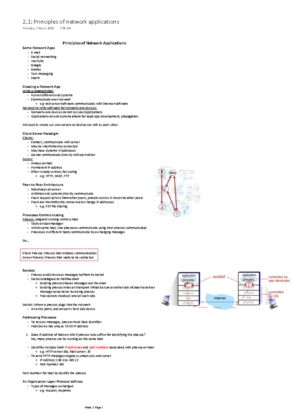 2.1 Principles of network applications - Principles of Network ...