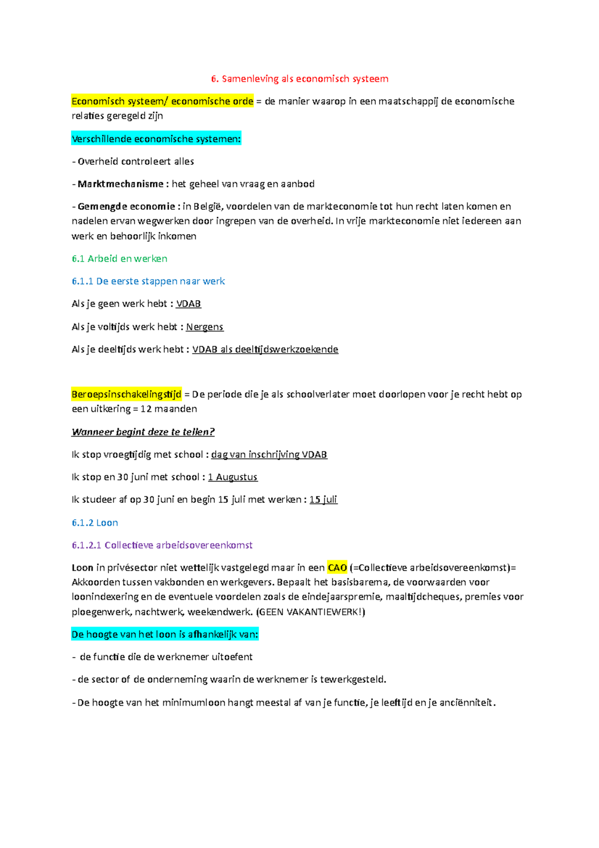 Hoofdstuk 6 SW tr - Samenleving als economisch systeem Economisch ...