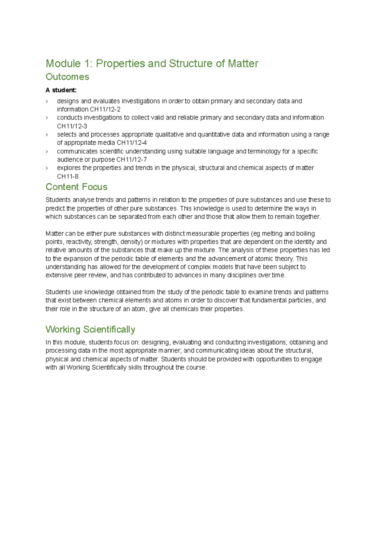 Properties and Structure of Matter - Studocu