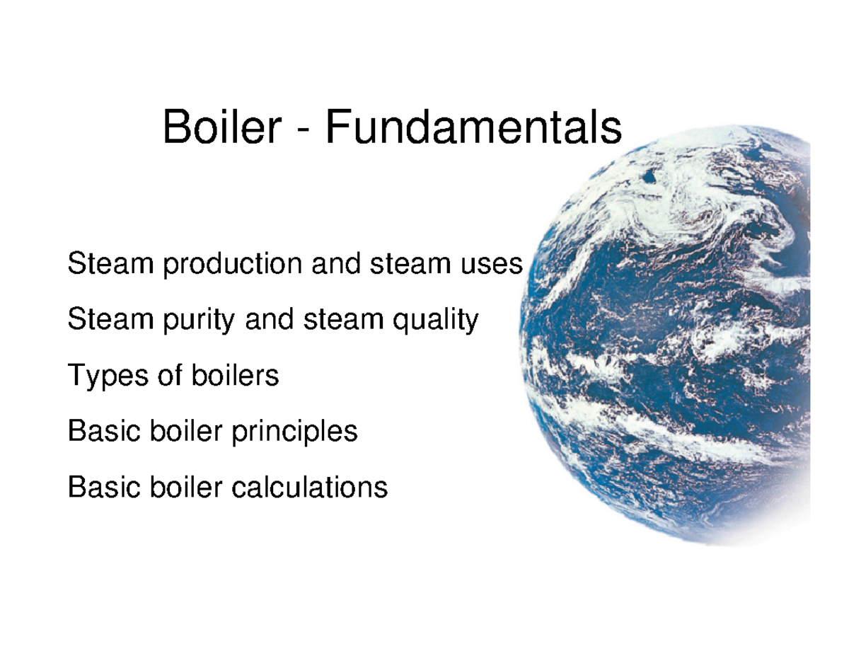 Boiler 2 - TEST2 - Boiler - Fundamentals Steam production and steam ...