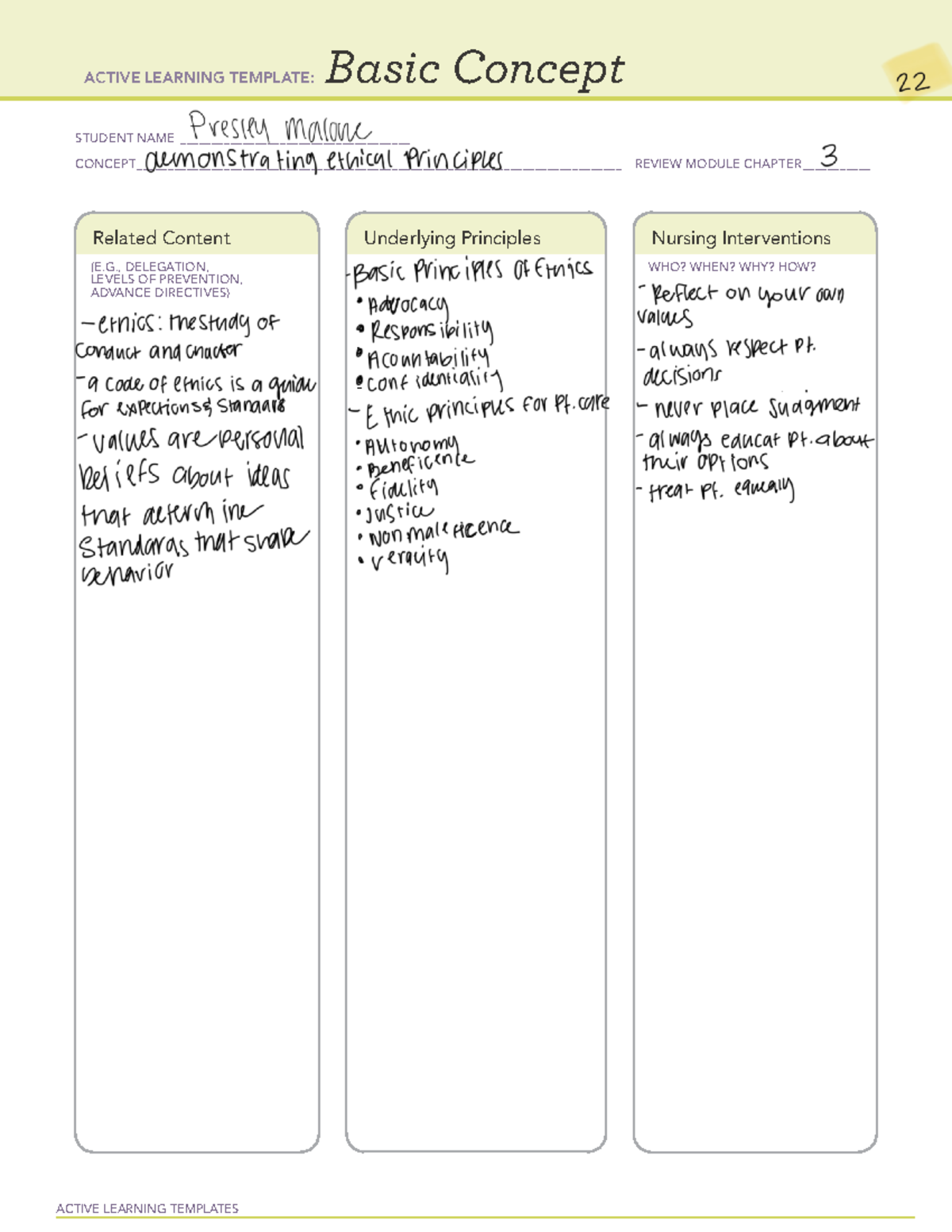 CBC 22 - ati remediations - NUR 114 - ACTIVE LEARNING TEMPLATES Basic ...
