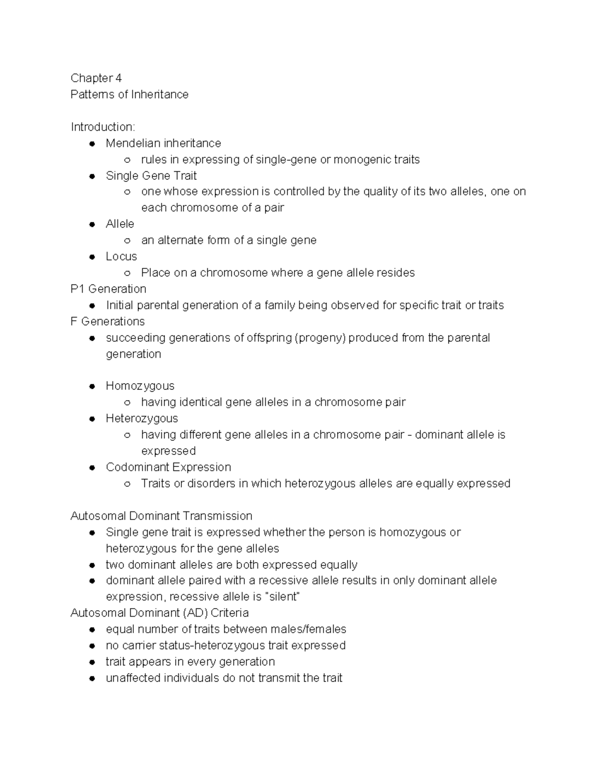 Chapter 4 Patterns of Inheritance - Chapter 4 Patterns of Inheritance ...