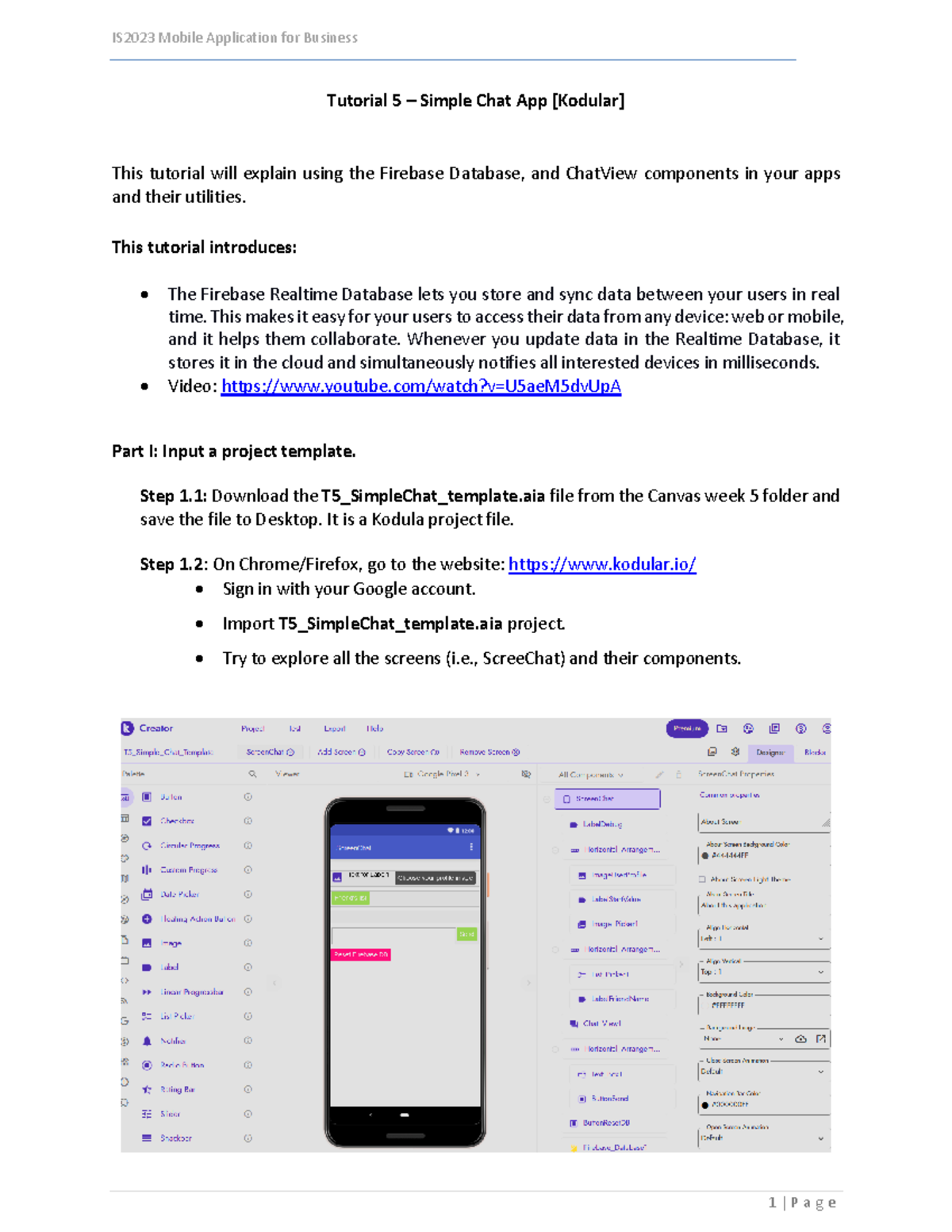 Tutorial 5 Chat - Tutorial 5 – Simple Chat App [Kodular] This tutorial will explain using the ...