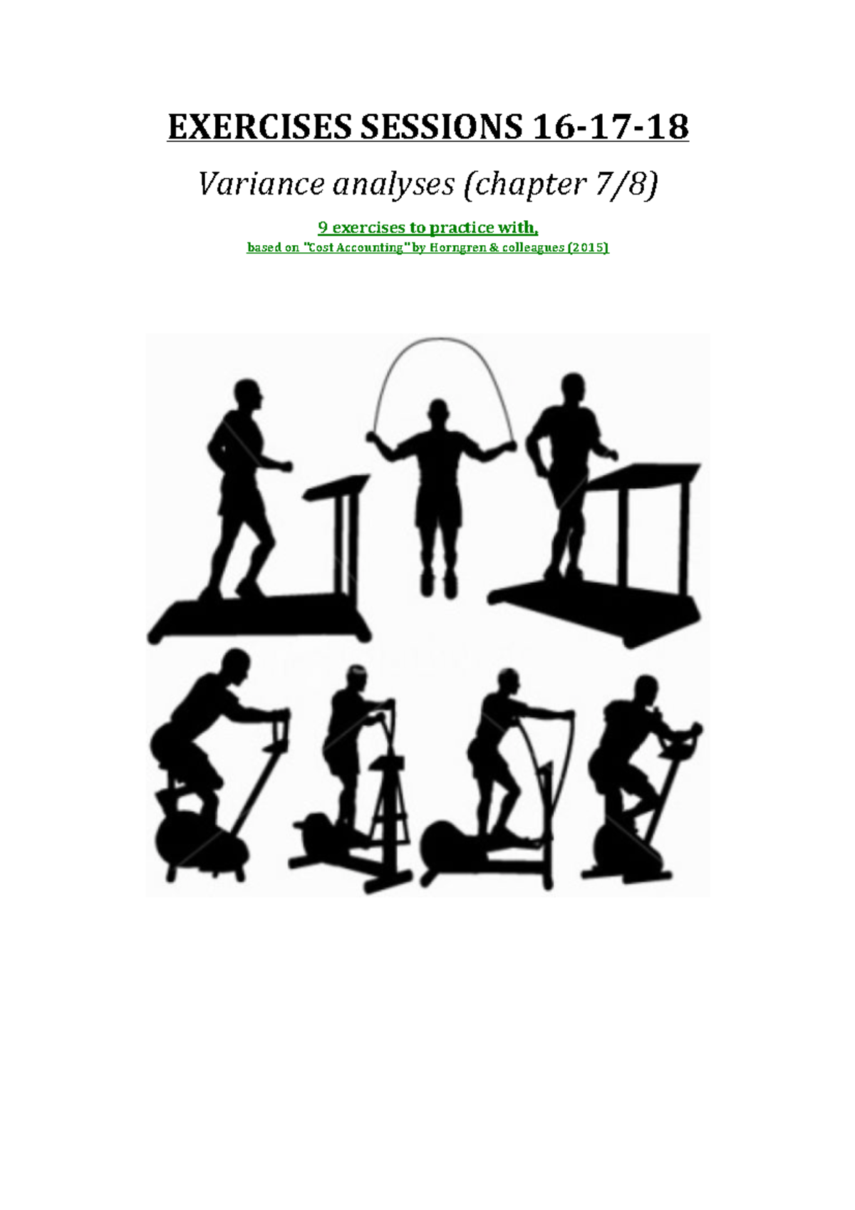 Variance analysis - EXERCISES SESSIONS 16-17-18 Variance analyses ...