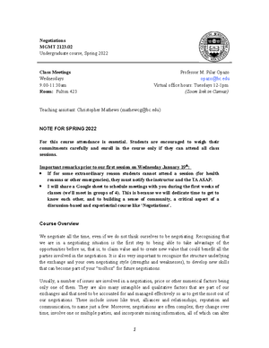 Power Screen Negotiation PLAN - Week 5 Assignment: PowerScreen NEGOTIATION PLAN Exam Number ...