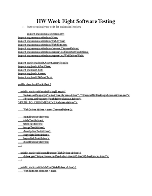Homework 3 Software Testing - HW Week Three Software Testing In ...