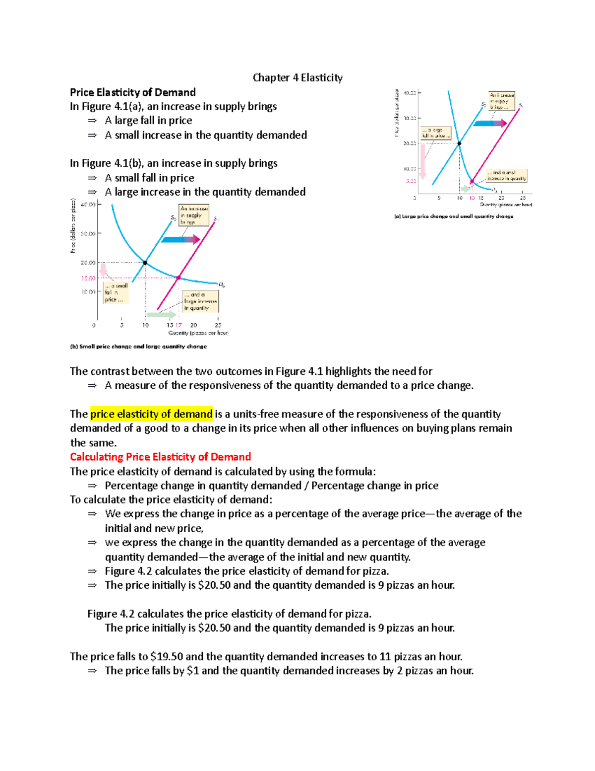 Chapter 4 Elasticity - Chapter 4 Elasticity Price Elasticity of Demand ...